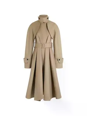 PATOU Belted Long-sleeve Trench Coat