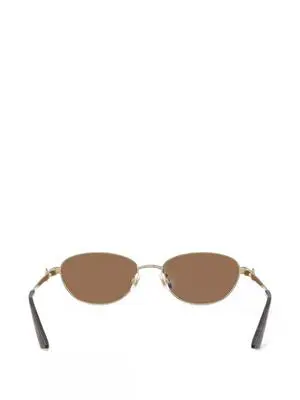 JIMMY CHOO Oval-frame Sunglasses - Gold