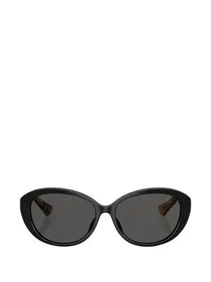 Burberry Check Rectangle-frame Sunglasses - Black