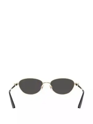 JIMMY CHOO Oval-frame Sunglasses - Gold