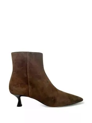 MARA BINI Pointed-toe Suede Ankle Boots - Brown