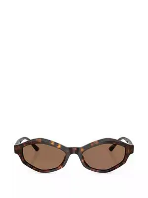 JIMMY CHOO Tortoiseshell-effect Geometric-frame Sunglasses