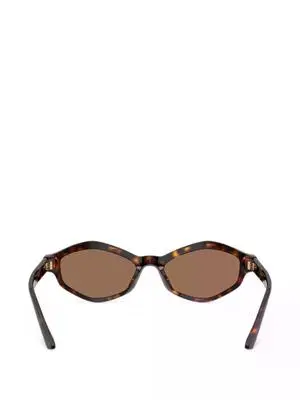 JIMMY CHOO Tortoiseshell-effect Geometric-frame Sunglasses