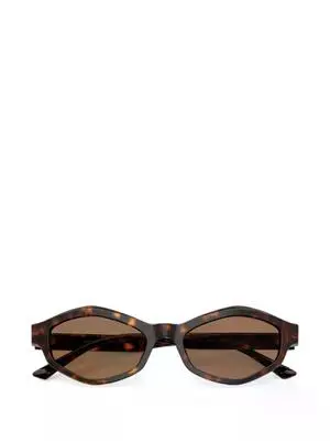 JIMMY CHOO Tortoiseshell-effect Geometric-frame Sunglasses