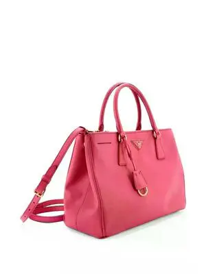 Prada Double Zip Lux Saffiano Leather Medium Tote Bag