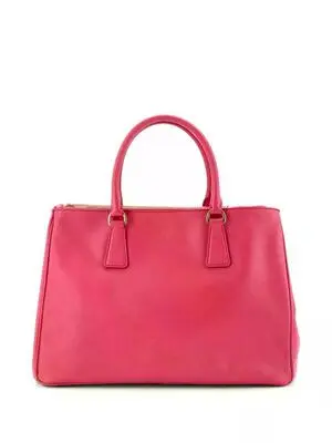 Prada Double Zip Lux Saffiano Leather Medium Tote Bag - Pink
