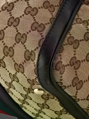Gucci Vintage Web Boston Bag Gg Canvas Medium Satchel - Brown