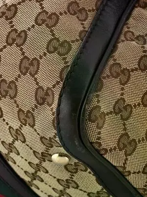 Gucci Vintage Web Boston Bag Gg Canvas Medium Satchel - Brown
