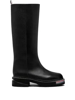 Thom Browne Stripe-detailed Leather Boots