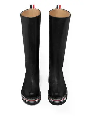 Thom Browne Stripe-detailed Leather Boots