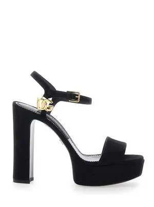 Dolce & Gabbana Plateau Suede Sandal 90