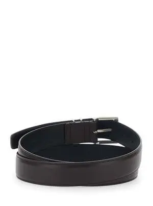 Saint Laurent Belt With Cassandre Plate On The Front And Adjustable Buckle In Leather For