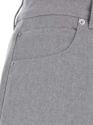 Bottega Veneta Grey Pants With Front Closure And Patch Pockets In Wool For
