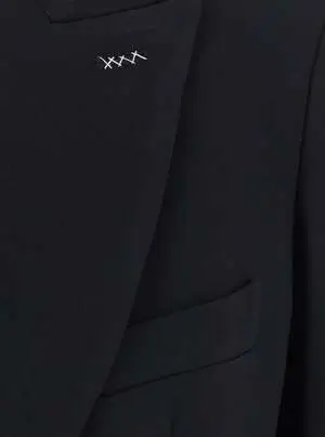 Max Mara Mxmosso Jacket With Collar And Long Sleeves In Tech Fabric Black