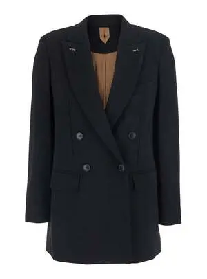 Max Mara Mxmosso Jacket With Collar And Long Sleeves In Tech Fabric Black - Multicolor