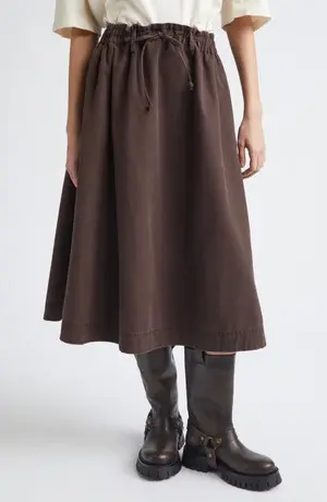 GOLDEN GOOSE Raula Journey Circle Skirt - Mole