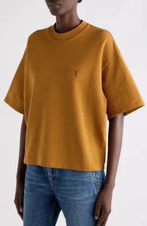 Saint Laurent Logo Piqué T-shirt