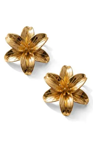 IMBER Lily Statement Earrings - Gold