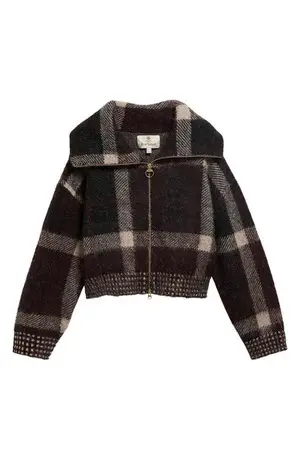 Barbour Carville Plaid Knitted Jacket