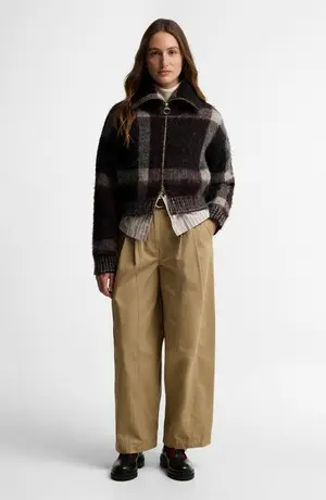 Barbour Carville Plaid Knitted Jacket