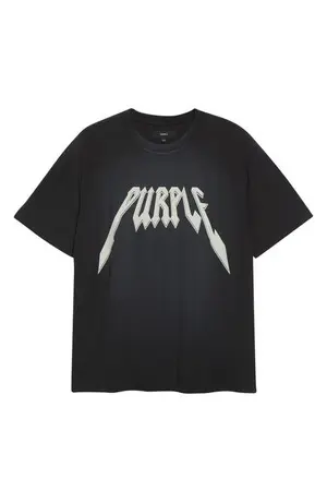 PURPLE BRAND Textured Jersey Ss Tee - Black 2