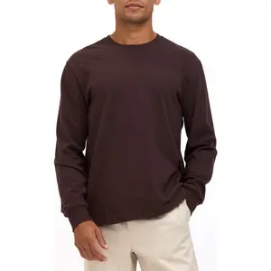 THREADS 4 THOUGHT Bowery Organic Cotton Long Sleeve T-shirt - Cocoa