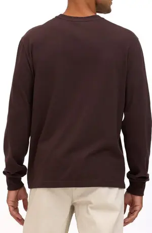 THREADS 4 THOUGHT Bowery Organic Cotton Long Sleeve T-shirt - Cocoa