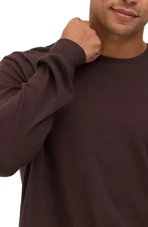 THREADS 4 THOUGHT Bowery Organic Cotton Long Sleeve T-shirt - Cocoa