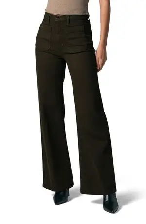Joe's Jeans The Mia Patch Pocket High Waist Wide Leg Jeans - Olive