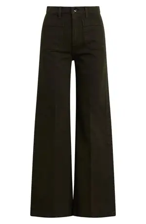 Joe's Jeans The Mia Patch Pocket High Waist Wide Leg Jeans - Olive