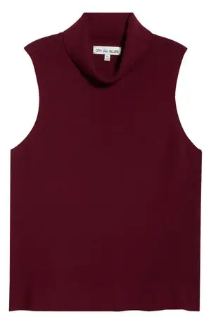 CITY BLUES Kelly Sleeveless Turtleneck Top