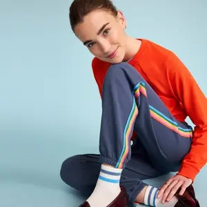 PRIMARY Fit 24/7 Rainbow Trim Sweatpant