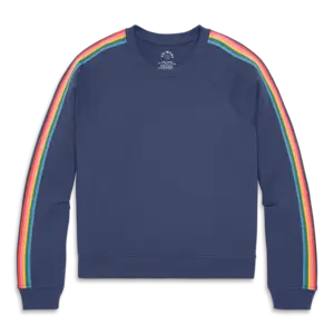 PRIMARY Fit 24/7 Sweatshirt With Rainbow Trim - Sunwashed Navy