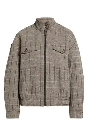 WAYF Copper Mixed Print Bomber Jacket