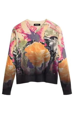 Desigual Thin Gauge Cotton & Cashmere Pullover