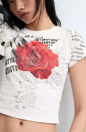 Desigual Rose Graphic T-shirt