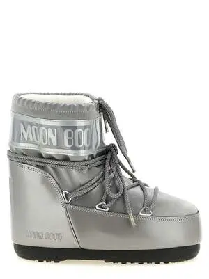 Moon Boot Icon Low Glance' Ankle Boots - Silver