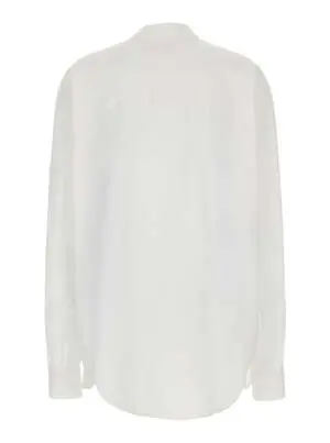 Dries Van Noten Kasia' White Shirt With Classic Collar And Embroidery On The Front In Cotton For - Multicolor