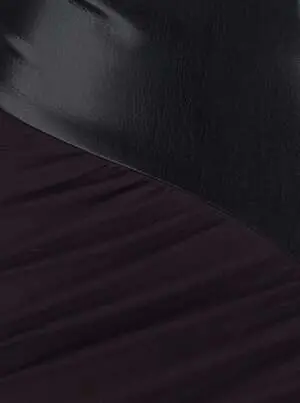 Andamane Ursula' Dark Burgundy Dress With Ecoleather Details And Draped Design In Viscose For - Multicolor