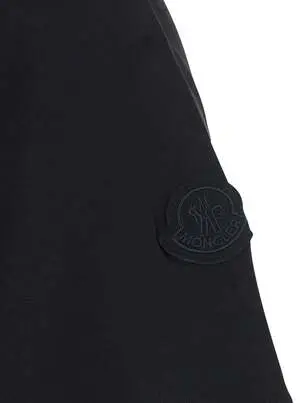 Moncler T-shirt With Logo On The Front And Logo Patch On The Sleeve In Cotton For - Black