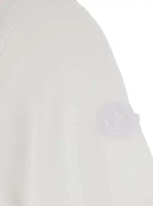 Moncler T-shirt With Logo On The Front And Logo Patch On The Sleeve In Cotton For