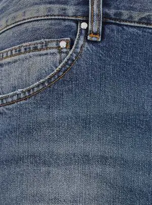 Amiri Blue Flare Jeans With Five-pocket Design And Faded Effect In Denim For - Multicolor