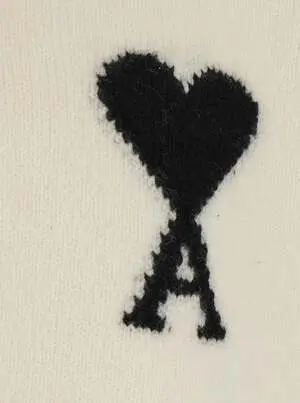 AMI Paris Crewneck Sweater With Adc Embroidery On The Front In Wool For