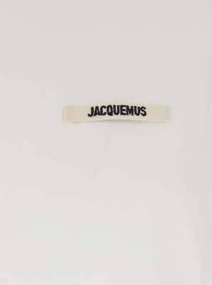 Jacquemus T-shirt Le Tshirt Gros Grain Mc With Short Sleeves And Cotton - White