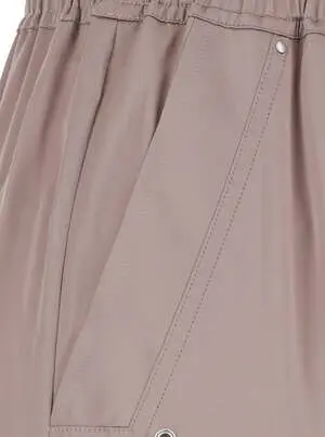 Rick Owens Belas Pink Cargo Pants With Elasticated Waistband And Drawstring And Cargo Pockets In Blend Viscose For - Multicolor