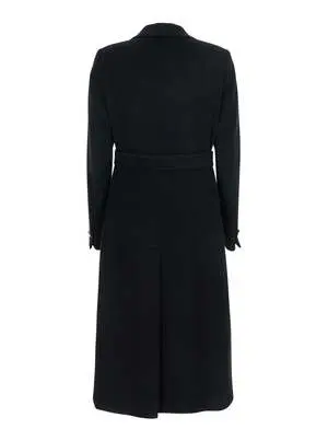Tagliatore Double-breasted Coat With Peak Revers And Gold Buttons In Wool Blend For