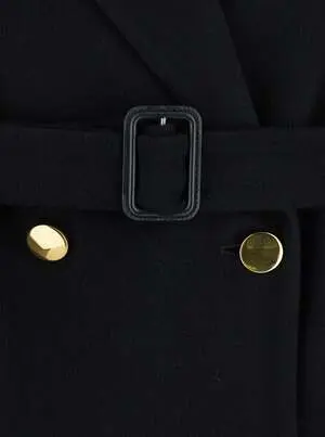 Tagliatore Double-breasted Coat With Peak Revers And Gold Buttons In Wool Blend For