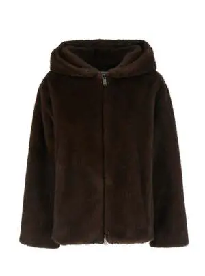 P.a.r.o.s.h Jacket In Tech Fabric With Front Closure And Pockets - Brown