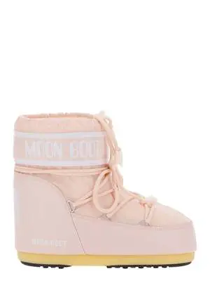 Moon Boot Icon Low Nylon Ankle Boots With Tech Fabric And Color For - Pink