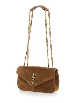 Saint Laurent Pw Mini Loulou Suede Satin